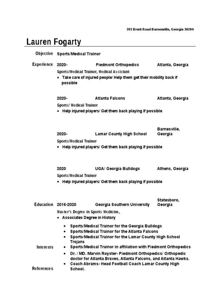 Sports Medicine Career Profile | PDF | Sports & Recreation