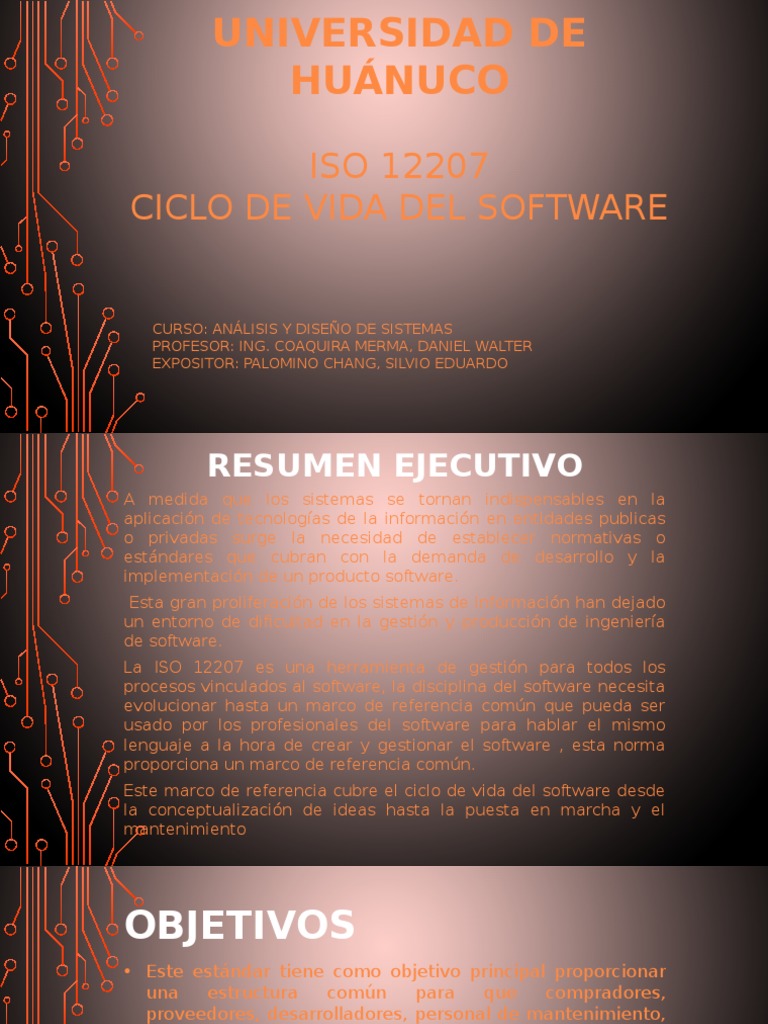 ISO 12207: Ciclo de Vida del Software | PDF | Proceso de desarrollo de ...