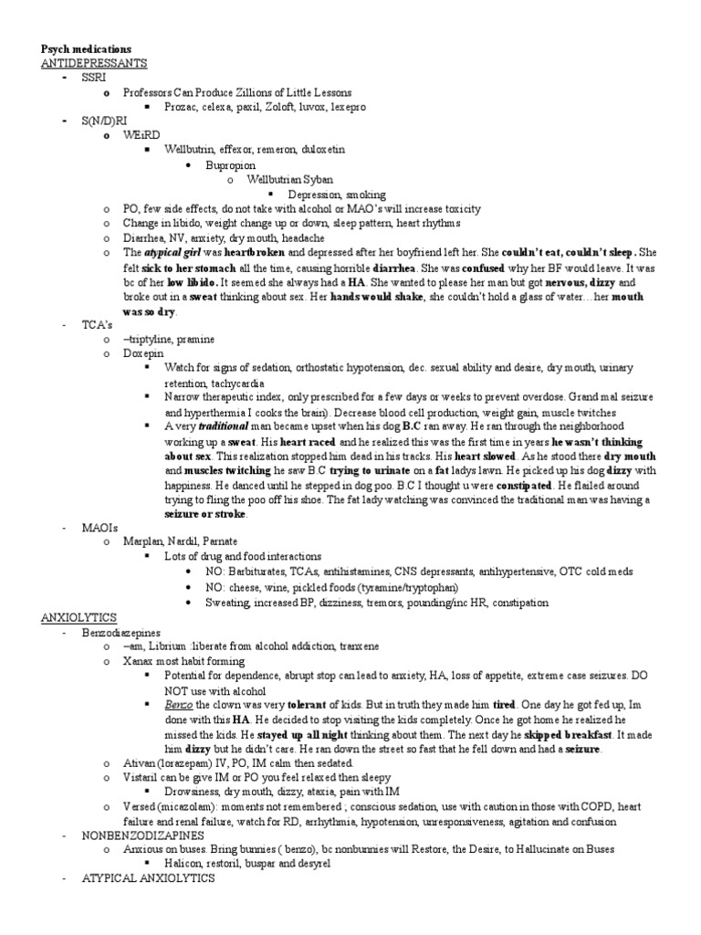 Psych Medications | PDF | Anger | Antipsychotic