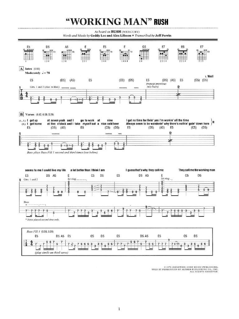 WorkingMan by Rush | PDF | Music Hall Of Fame Inductees | Artists