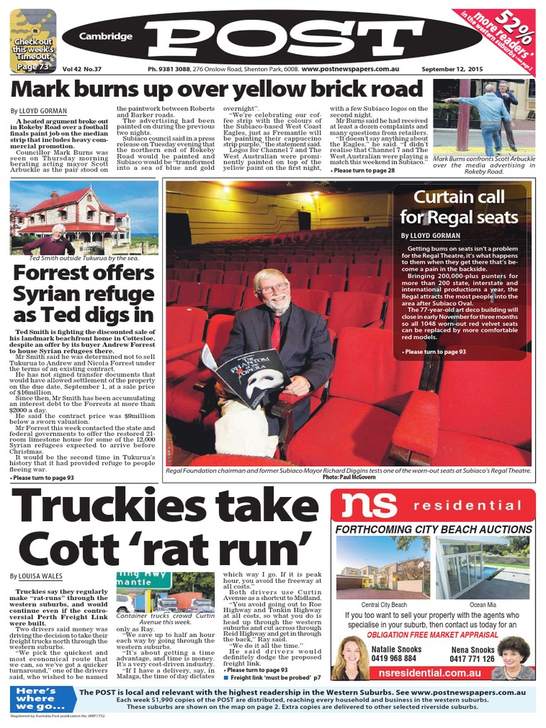 POST Newspaper For 12th of September, 2015 | PDF | Freemasonry | Road ...