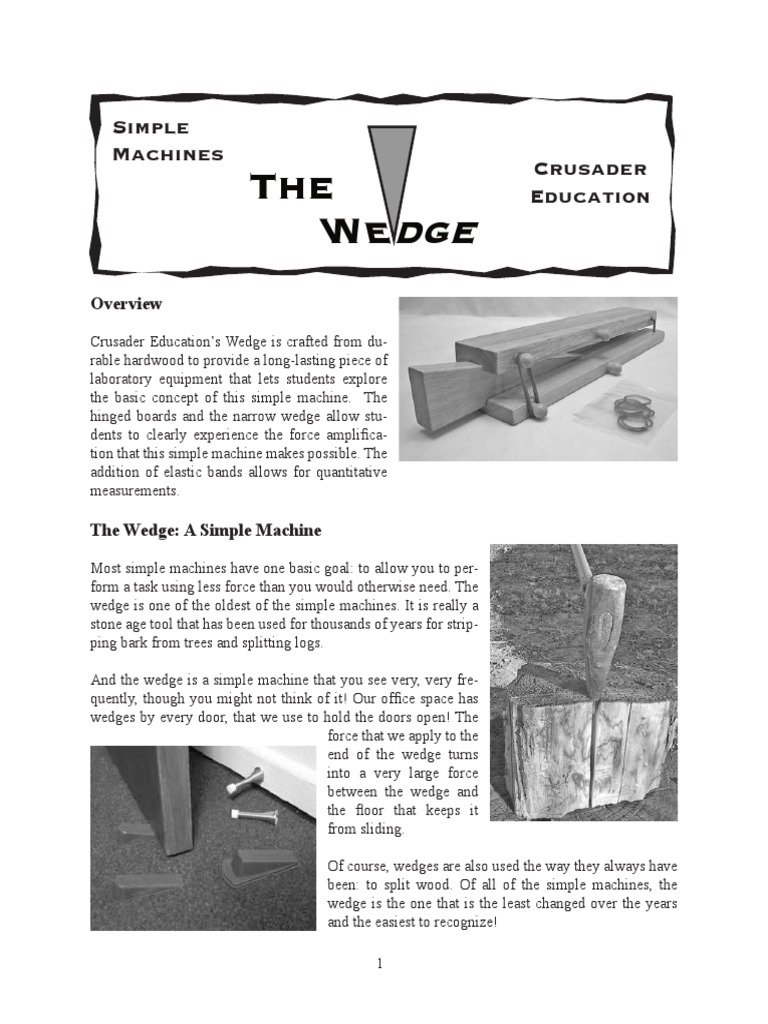 Exploring Wedges in Simple Machines | PDF | Knife | Nature