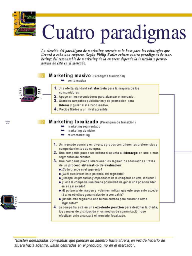 Cuatro Paradigmas Del Marketing | PDF | Marketing | Mercado (economía)