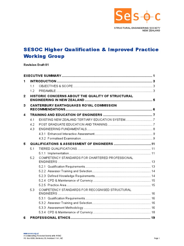 SESOC Higher Qualification Discussion Document - Final Rev1 | PDF ...