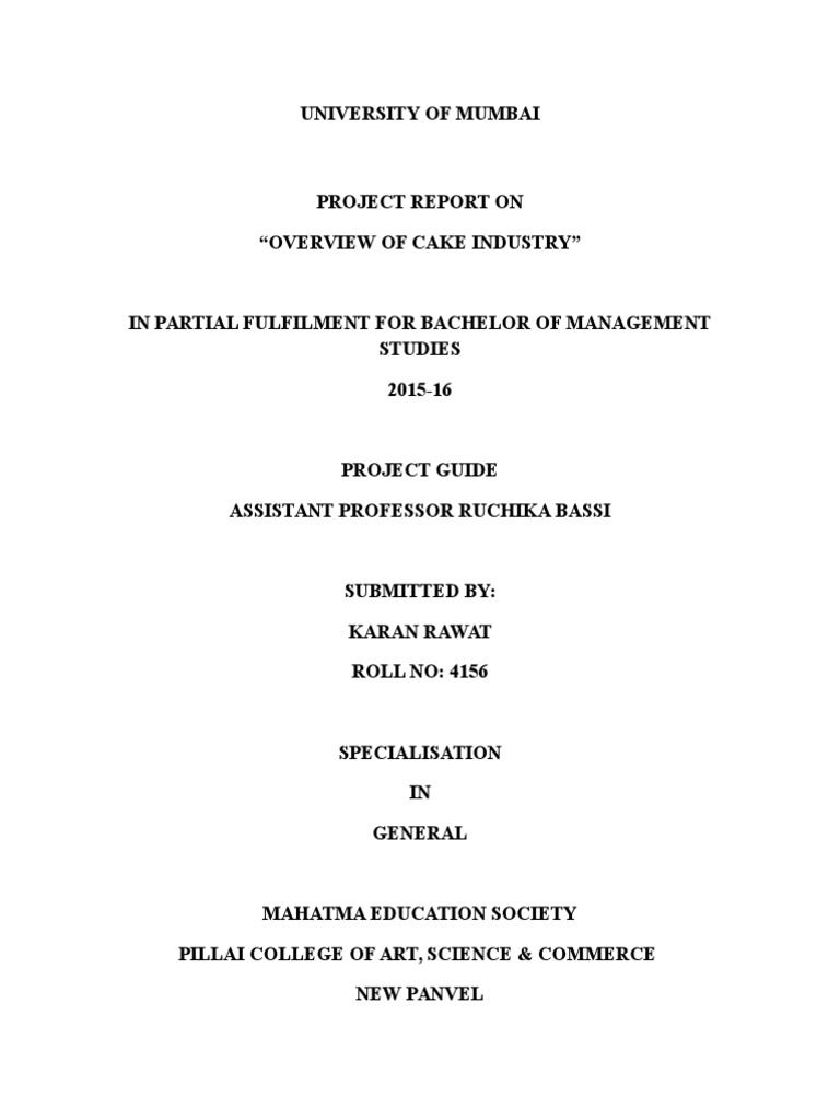 Cake Industry | PDF | Logistics | Cakes
