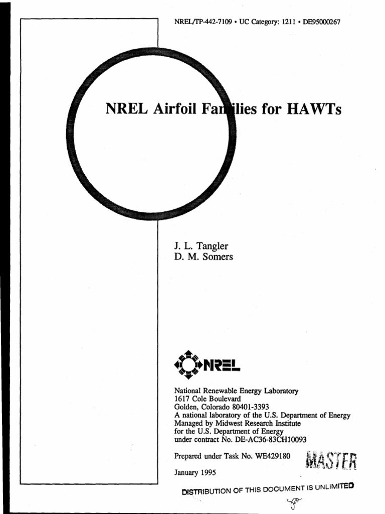 NREL Airfoil Families For HAWTs - OCR | PDF | Wind Turbine | Airfoil