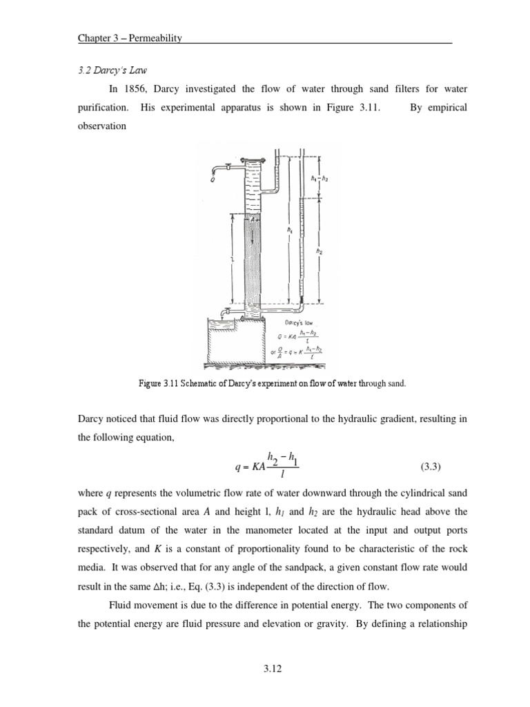 Understanding Darcy's Law and Permeability | PDF
