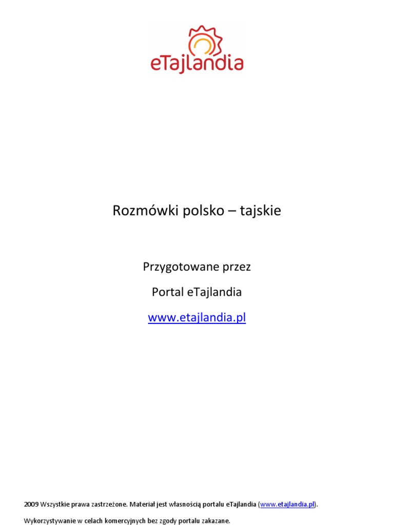 Rozmowki Polsko-Tajskie PL | PDF