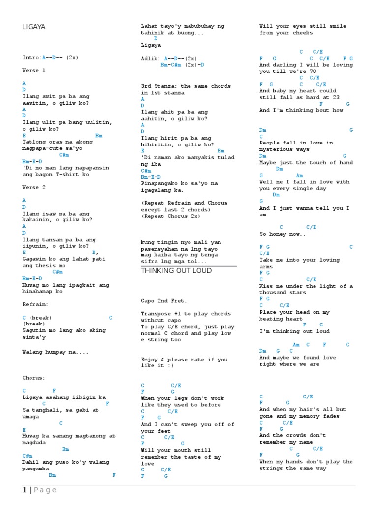 Lyrics and Chords | PDF | Song Structure | Refrain