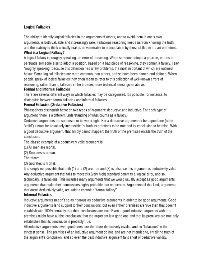 Critical Thinking & Fallacies Guide | PDF | Argument | Fallacy