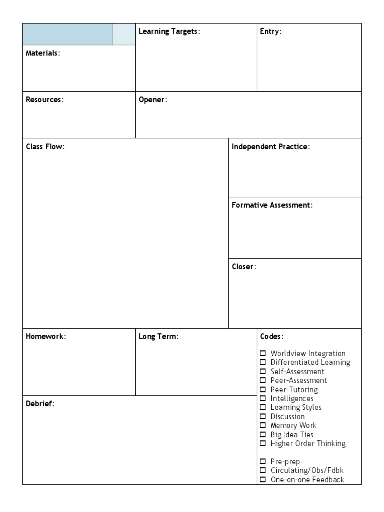 ARC Lesson Plan Template | PDF