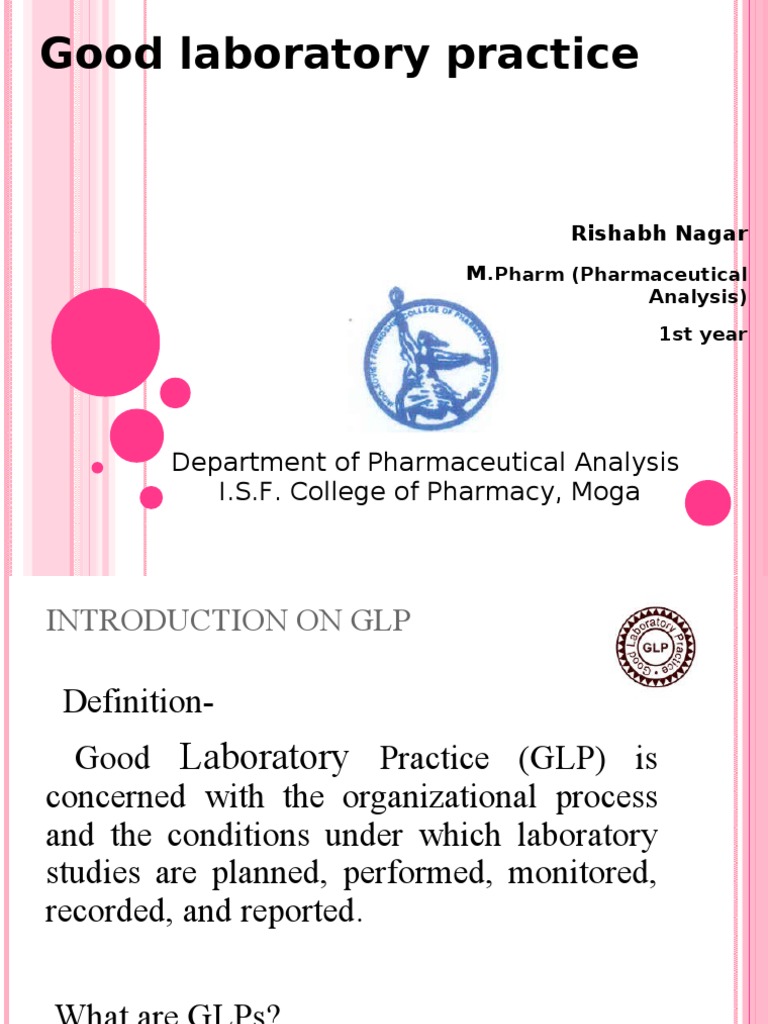 Overview of Good Laboratory Practices | PDF | Chemicals | Science