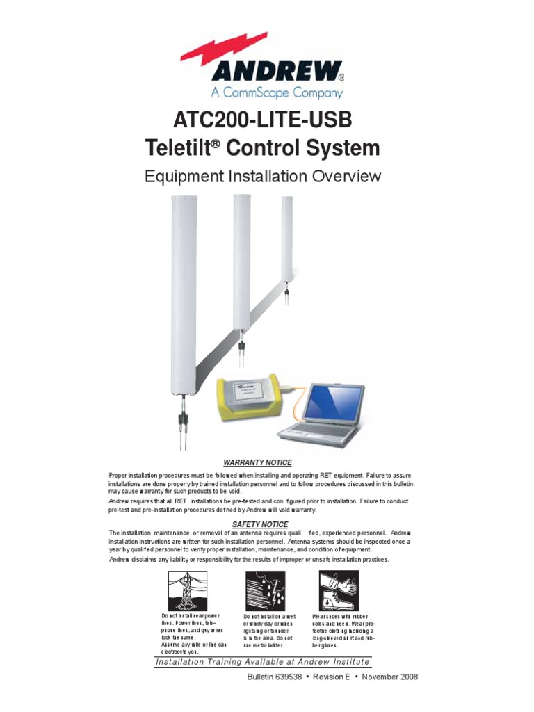 ATC200-LITE-USB Teletilt Control System Equipment Installation Overview ...