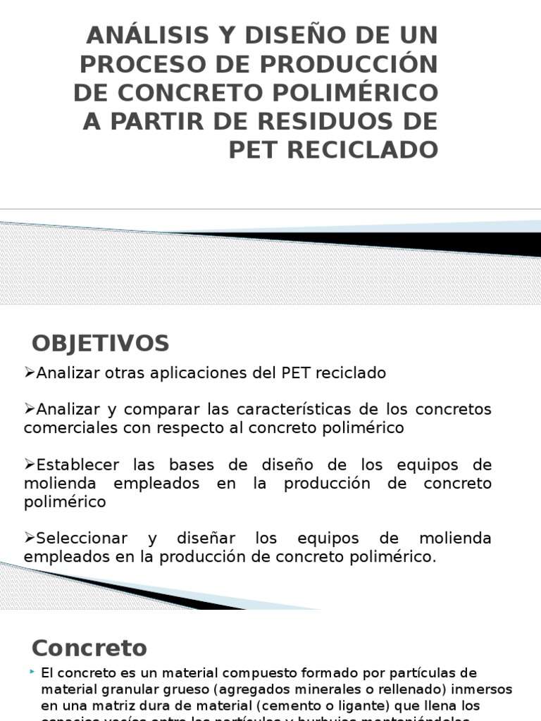 Presentación - Concreto Polimérico | PDF | Hormigón | Sustancias químicas