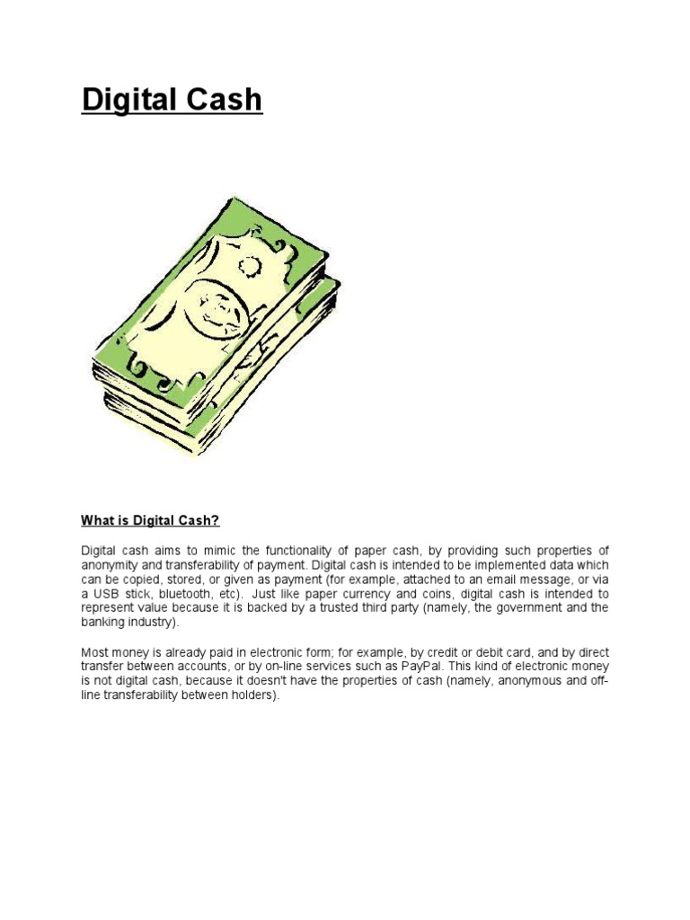 Understanding Digital Cash Systems | PDF | Payments | Pay Pal