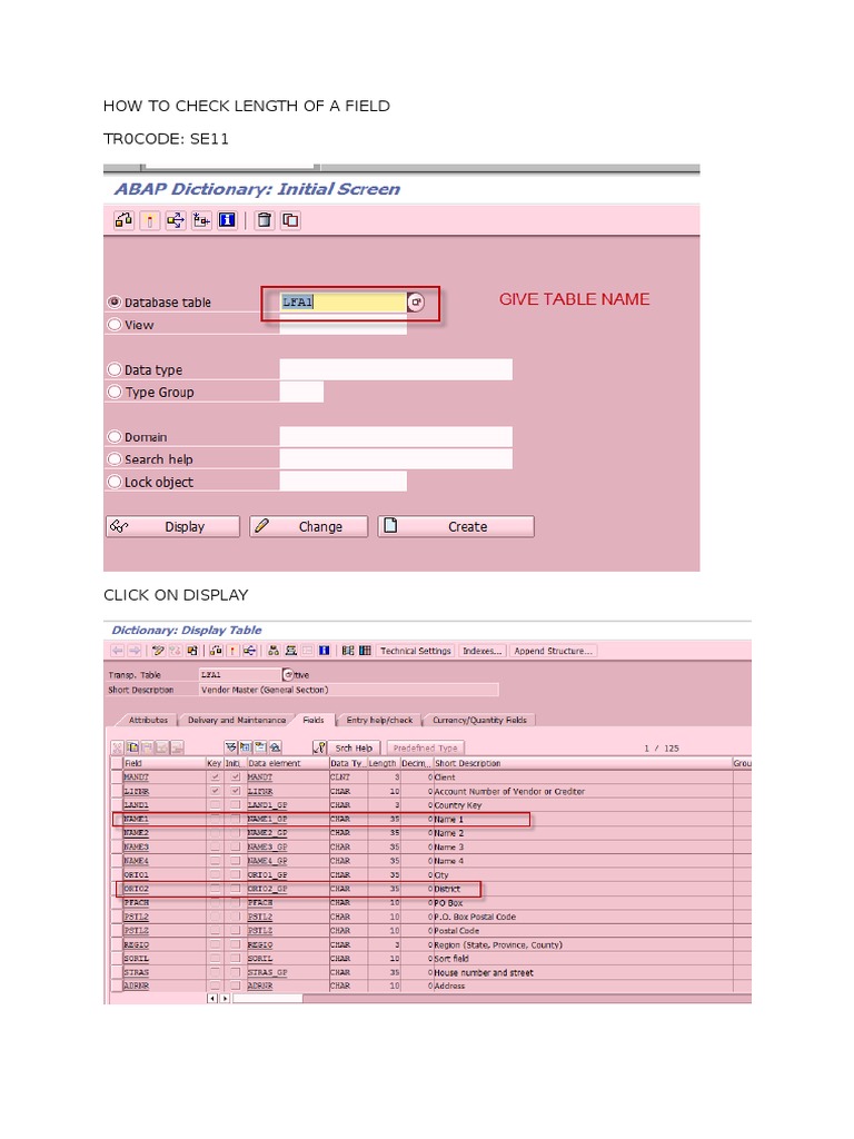 Sap How To Check Length of A Field | PDF | Technology & Engineering