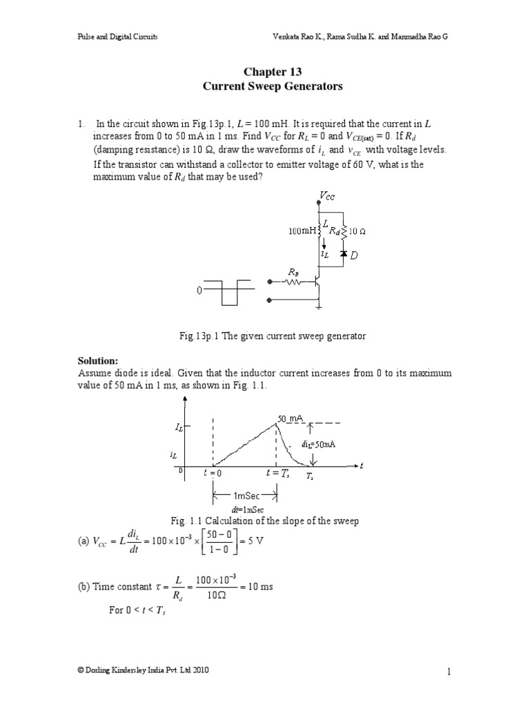 Current Sweep Generator Analysis | PDF | Teaching Methods & Materials
