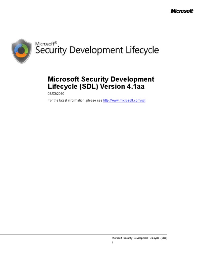 Microsoft SDL - Version 4.1a | PDF | Vulnerability (Computing ...