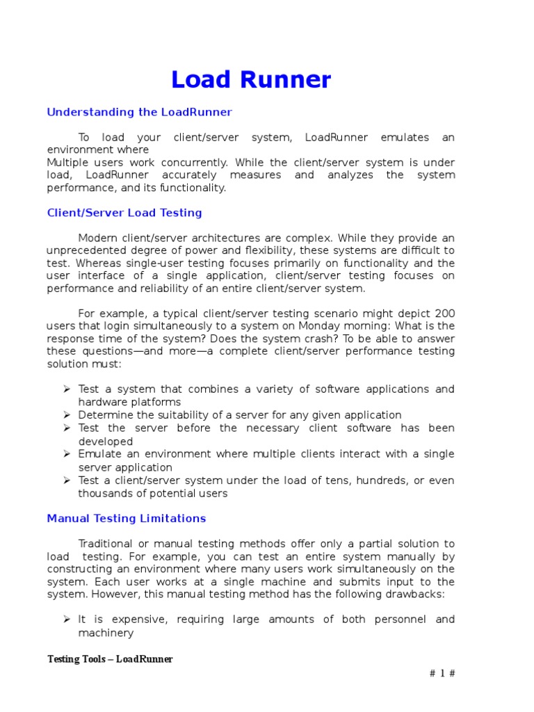 Load Runner Notes | PDF | Scripting Language | Graphical User Interfaces