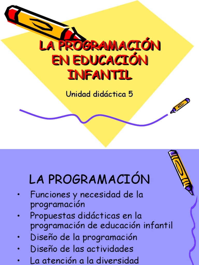 LA PROGRAMACIÓN EN EDUCACIÓN INFANTIL