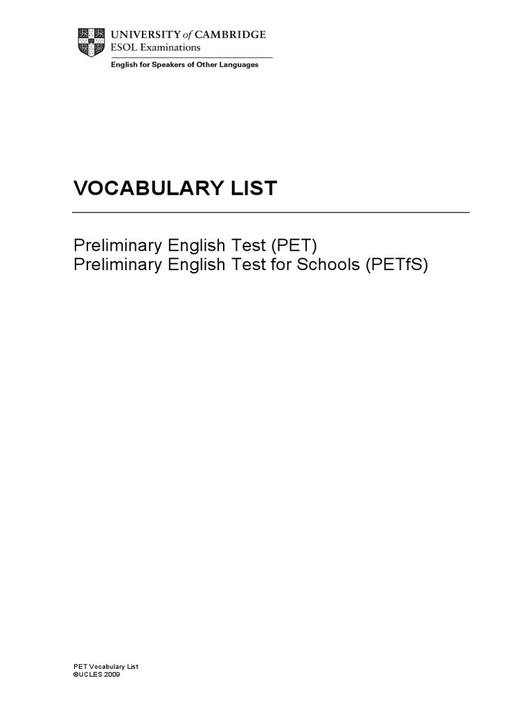 Vocabulary Cambridge | PDF | Word | Verb