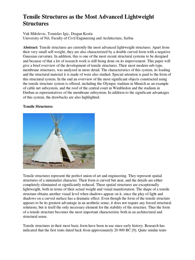 Tensile Structures As The Most Advanced Lightweight Structures Master ...