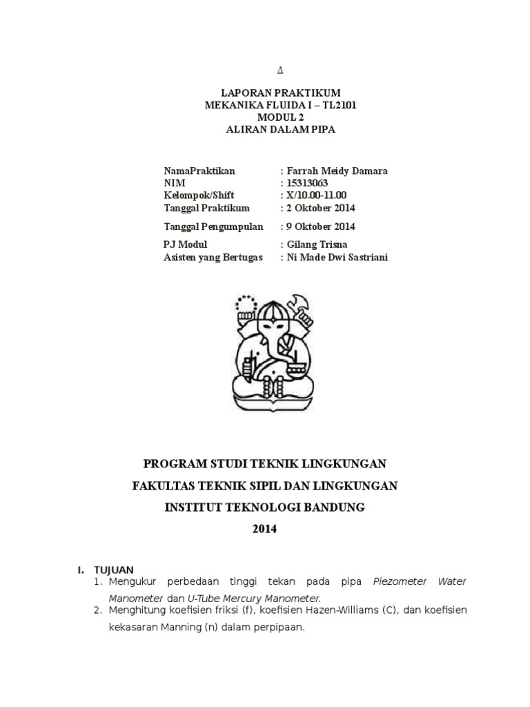 Laporan Praktikum Mekflu | PDF