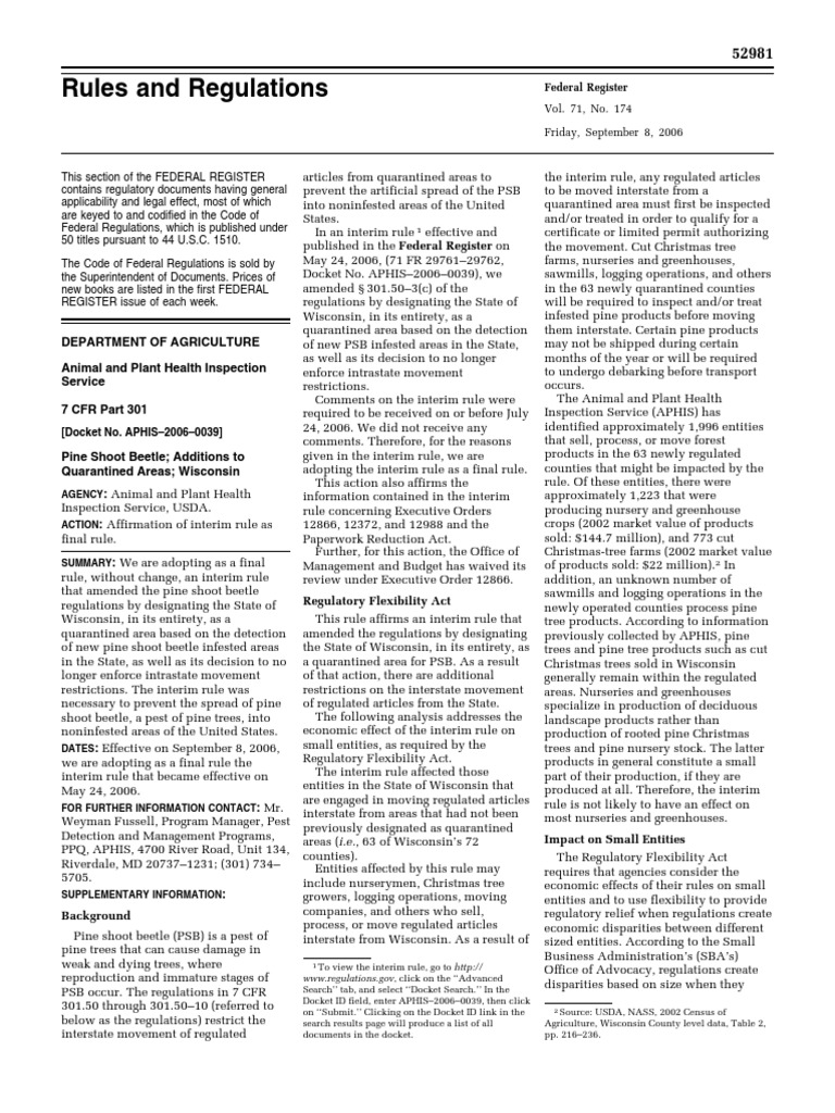 Rule: Chronic Wasting Disease Herd Certification Program: Farmed or ...