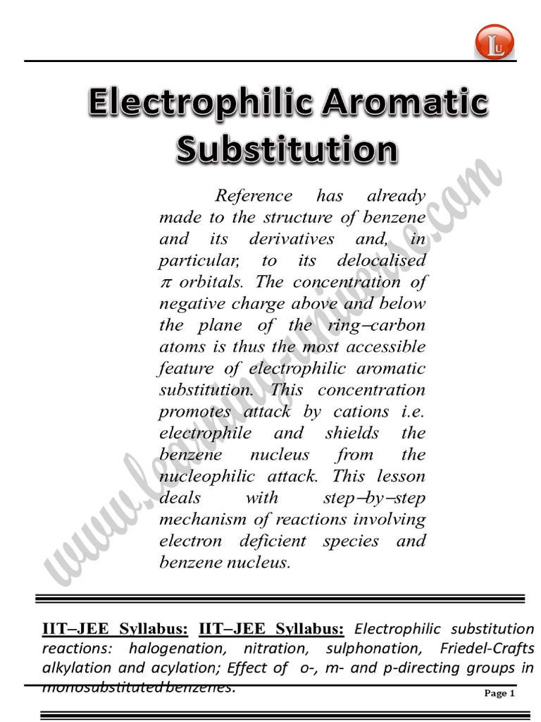EAS Notes | PDF | Chlorine | Chemical Reactions