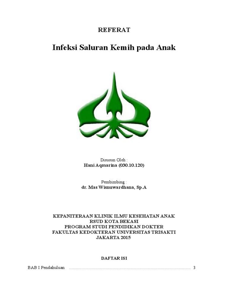 Referat ISK Pada Anak Koas Anak | PDF