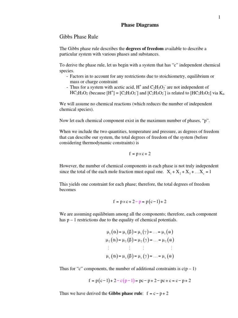 Phase Diagrams | PDF | Phase Rule | Distillation