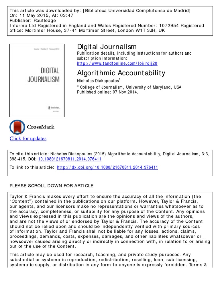 Algorithmic Accountability-Journalistic Investigation of Computational ...