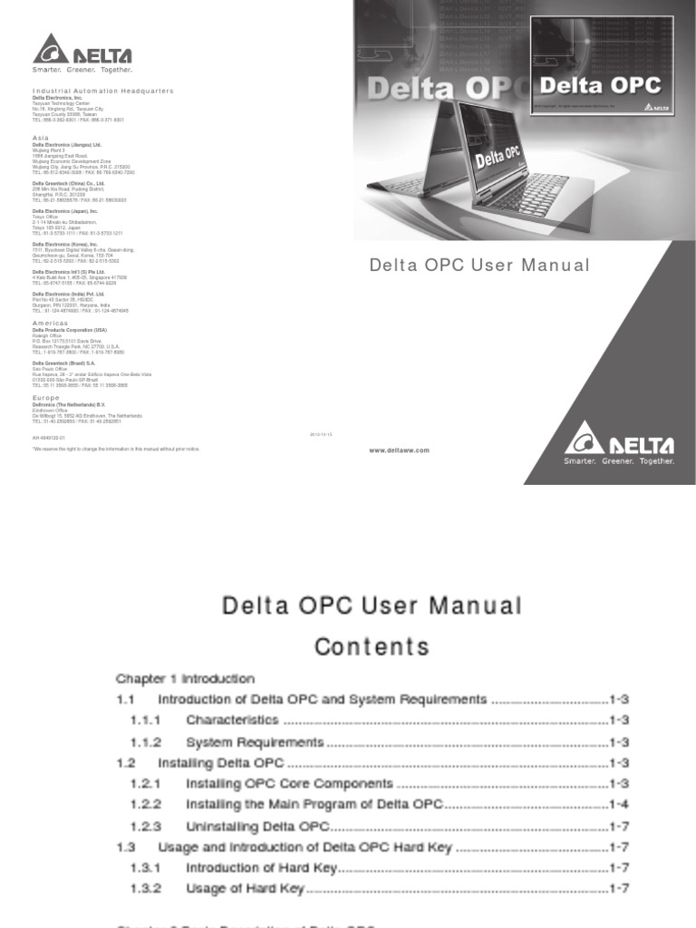 Delta OPC User Manual: Industrial Automation Headquarters | PDF ...