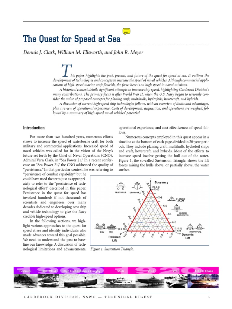 The Quest For Speed at Sea | PDF | Science & Mathematics | History