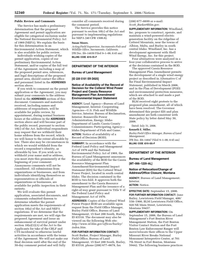 Federal Register / Vol. 71, No. 171 / Tuesday, September 5, 2006 ...