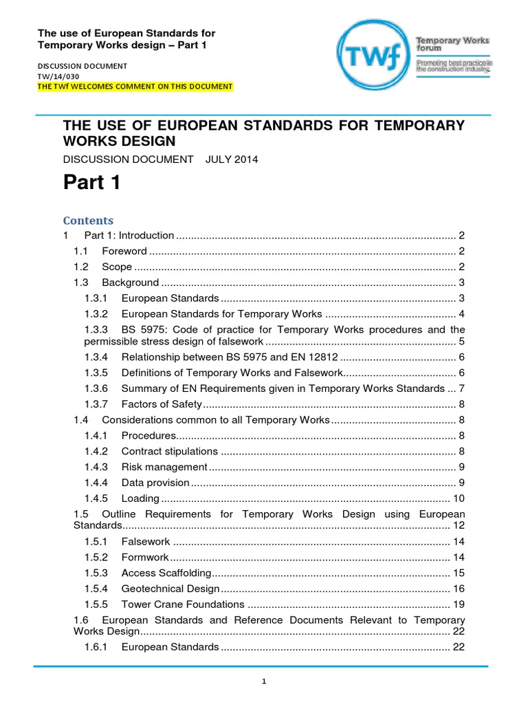 Temporary Works Design | PDF