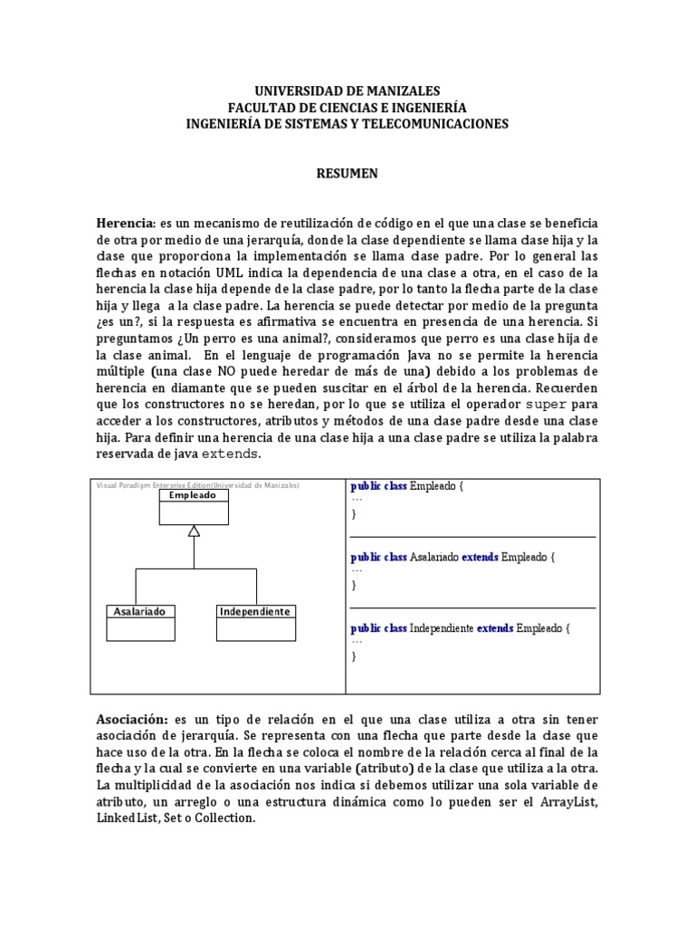 UML Herencia Teoria | PDF | Herencia (Programación Orientada a Objetos ...