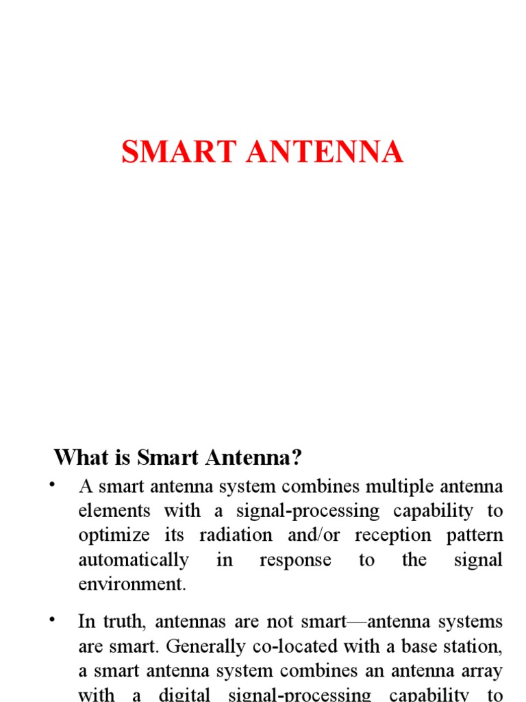 Smart Antenna | PDF | Cellular Network | Antenna (Radio)