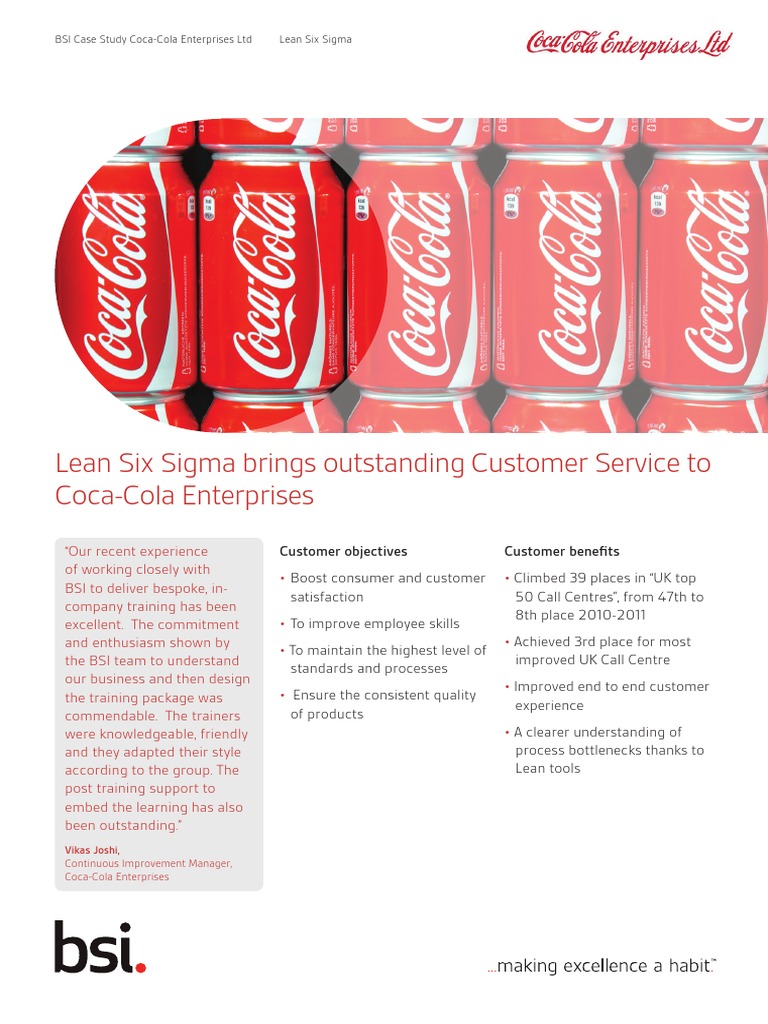 19.Coca-Cola Case Study - Web | PDF | Coca Cola | Six Sigma