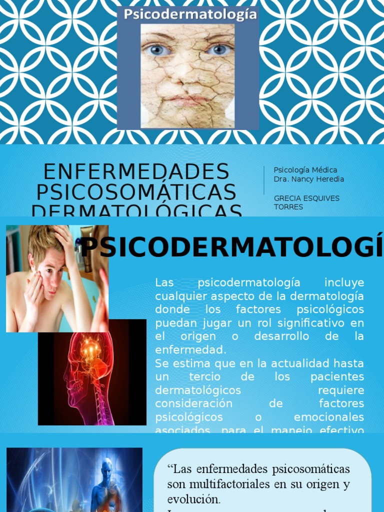 Enfermedades psicosomáticas dermatológicas.odp | PDF | Ansiedad | Psoriasis