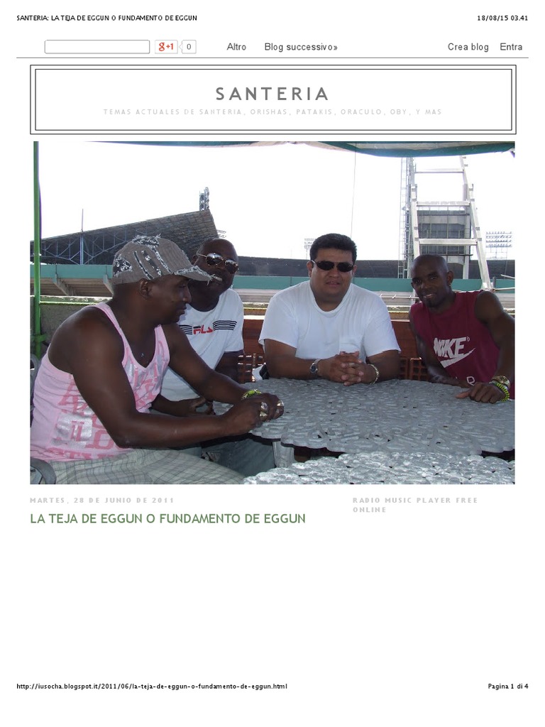 Teja Eggun Santería | PDF | Santeria | Religión y creencia