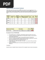 Pycnometer Method for Liquid Density | PDF | Density | Liquids