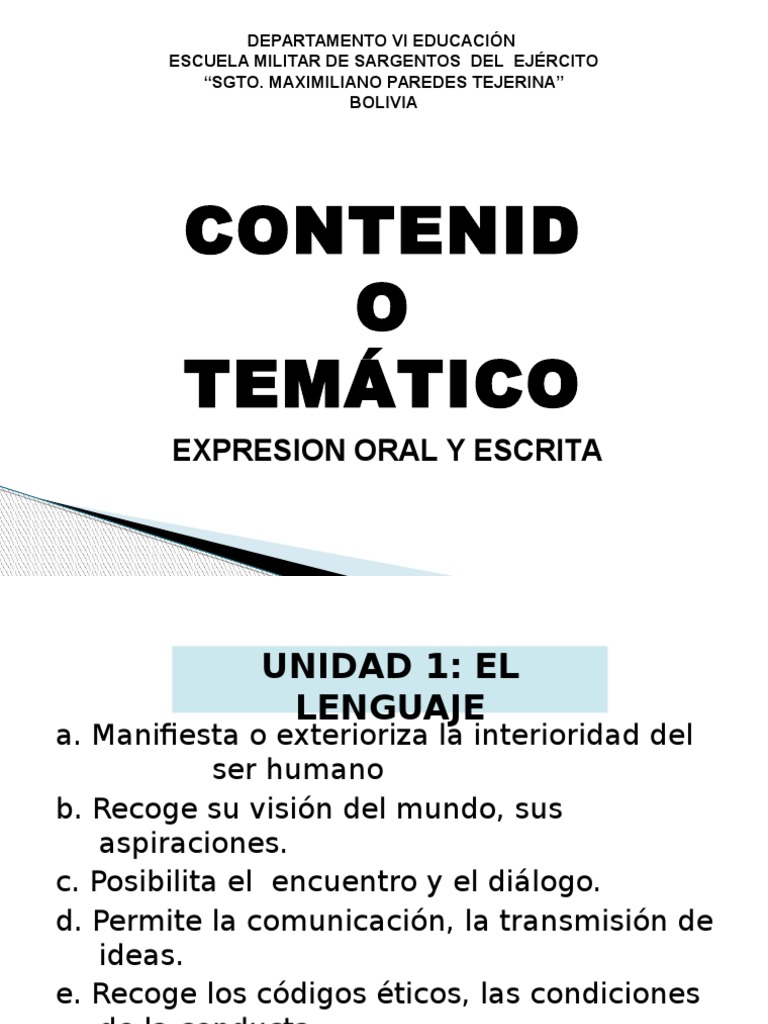 Contenido Tematico | PDF