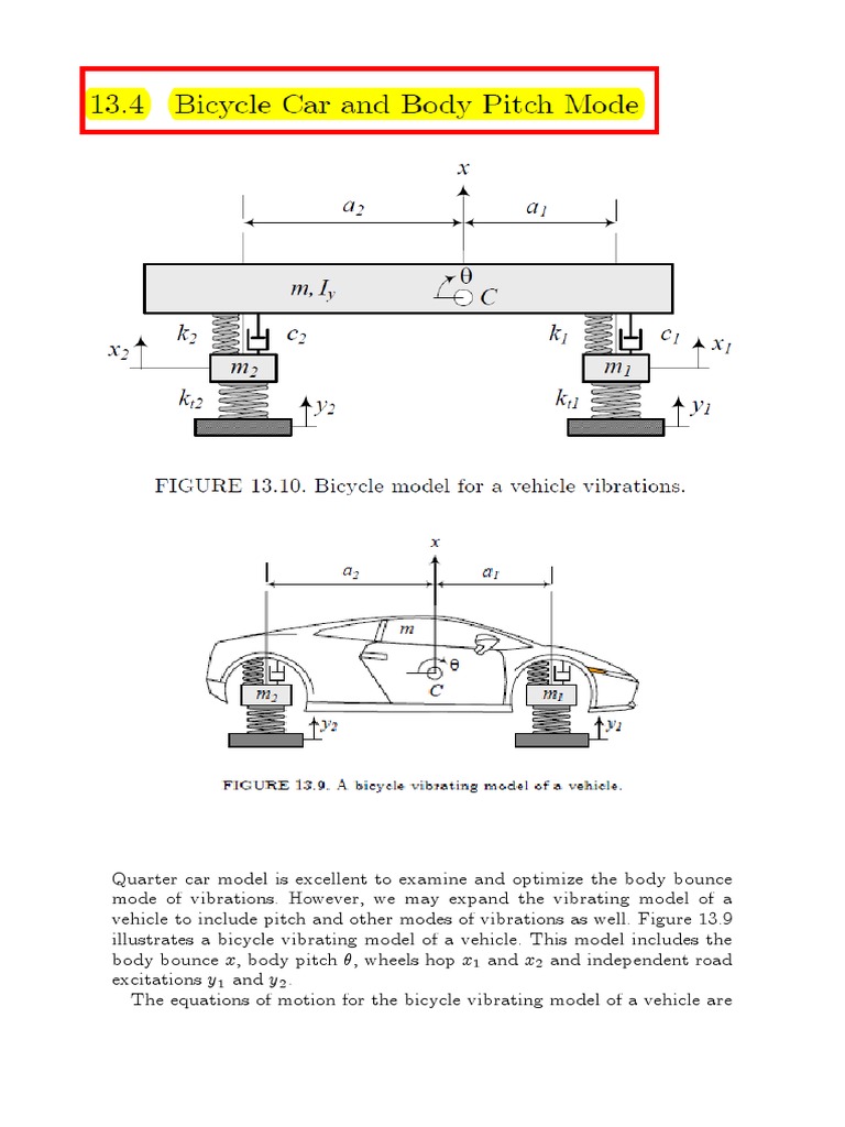 Bicycle Vehicle Vibration Modeling | PDF | Normal Mode | Resonance