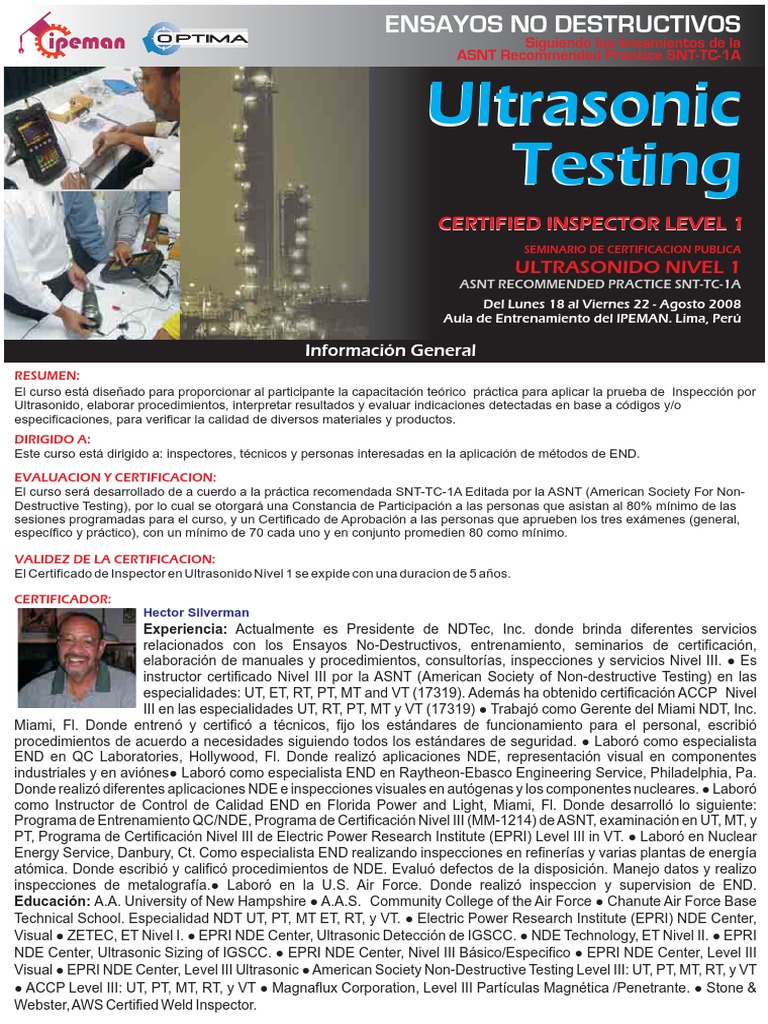 Certificado Ut Level I | PDF | Industrias | Science