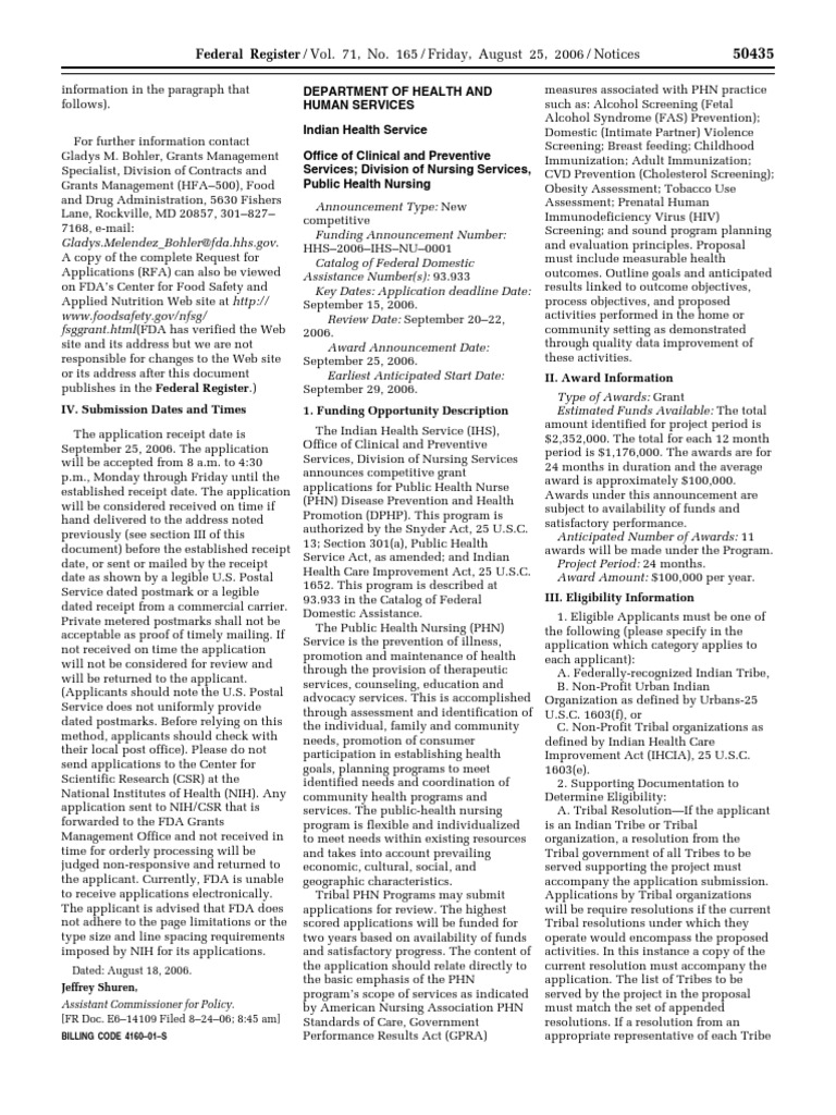 Notice: Grants and Cooperative Agreements Availability, Etc.: Public ...