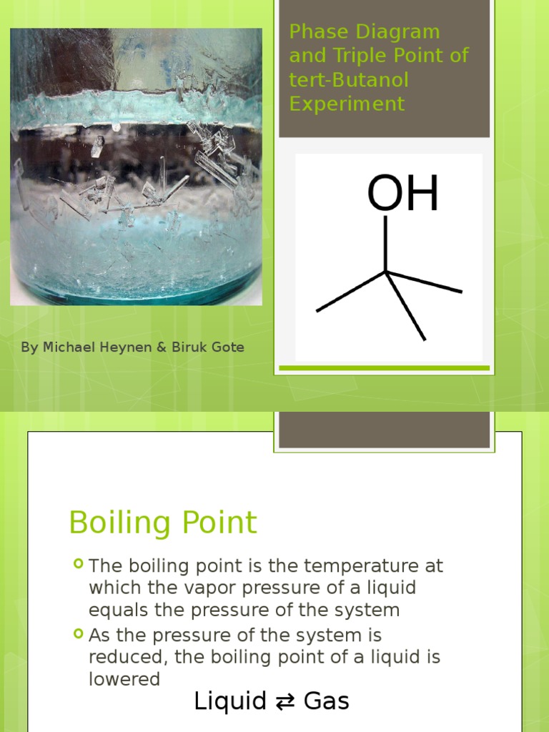 Triple Point of T-Butanol Experiment | PDF | Phase (Matter) | Liquids