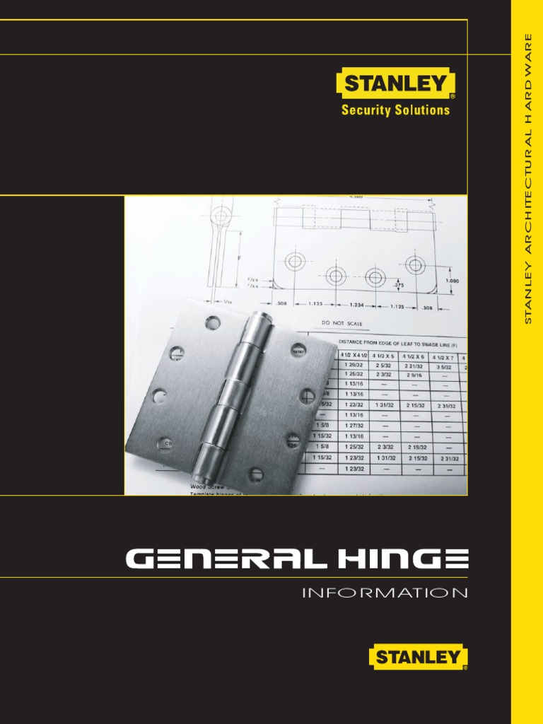 Hinge Information Guide and Catalogue | PDF | Door | Chromium