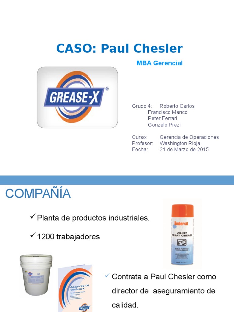 Caso Paul Chesler | PDF | Calidad (comercial) | Marketing
