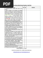 Sample Pre-Startup Safety Review Checklist | Safety | Solvent